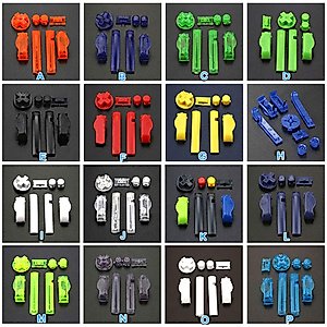 Multi-Color Replacement Keypads L R A B Buttons for Gameboy Advance Buttons Frame for GBA D Pads Power ON Off Button (E - Black)