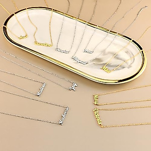 SANNYRA Mia Name Necklace Personalized 18K Real Gold Plated Customized Nameplate Necklace Jewelry Gifts for Women