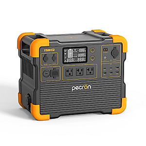 pecron Portable Power Station, E1500LFP Solar Generator 1536Wh, 2200W LiFePO4 Battery Backup, Fast Charging Power Station for Home use, RV, and Outdoor Camping