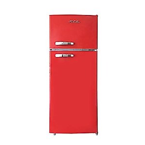RCA RFR786-RED 2 Door Apartment Size Refrigerator with Freezer, 7.5 cu. ft, Retro Red