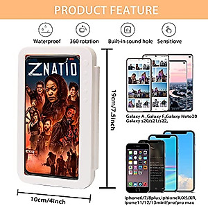 WeLohas Shower Phone Holder [360° Rotation],Bathroom Waterproof Phone Cradle,Touchable Screen Phone Shelf, Rotatable Phone Holder for Shower