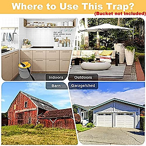 Mouse Trap Flip N Slide Bucket Lid Mouse Trap Humanized Mousetrap Reset Design Balance Mouse Trap Indoor Outdoor Compatible 5 Gallon Bucket (Without Barrel)