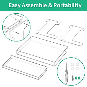 NPPLUS Bathroom Countertop Organizer, 2-Tier Clear Acrylic Counter Storage Shelf for Bathroom Counter Organizer, Clear Makeup Storage Vanity Trays for Cabinet, Kitchen Spice Rack
