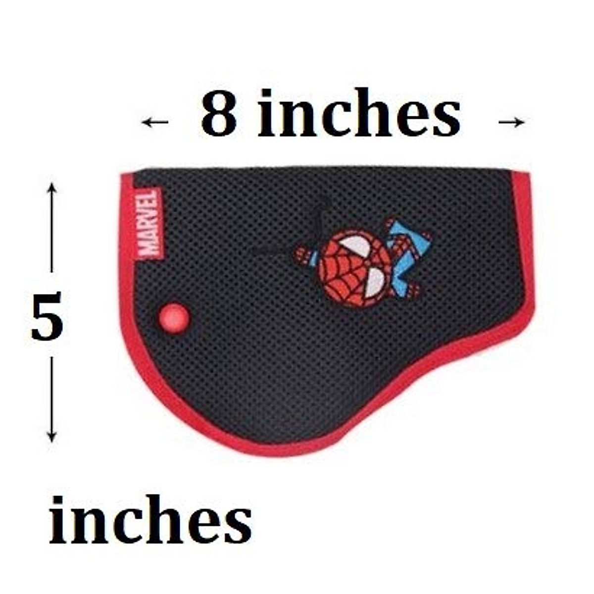 Marble Hero Kids Car Seat Safety Belt Cover, 1P, Spider Man Black#