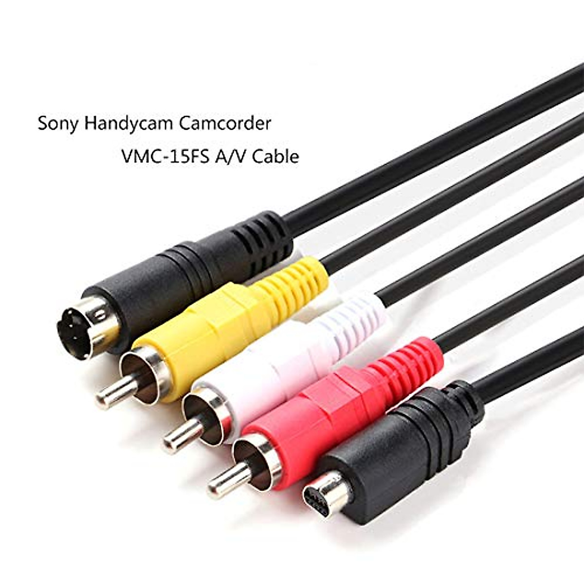 WYMECT AV A/V Audio Video TV-Out Cable VMC-15FS Video Cable Cord for Sony Handycam Camcorder DCR-D/H/I/S HDR-C/H/S/T/U/X and More Models