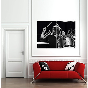 Doppelganger33 LTD Dave Grohl Drummer Guitarist Singer Foo Fighters Nirvana Wall Art Multi Panel Poster Print 47x33 inches