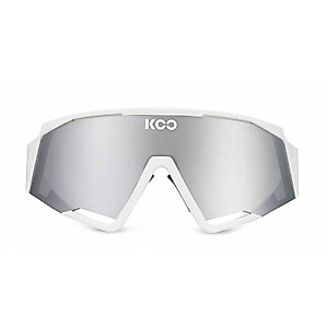 KOO Spectro Sunglasses I Performance Eyewear for Road, Triathlete & Cyclocross Sports - White Silver