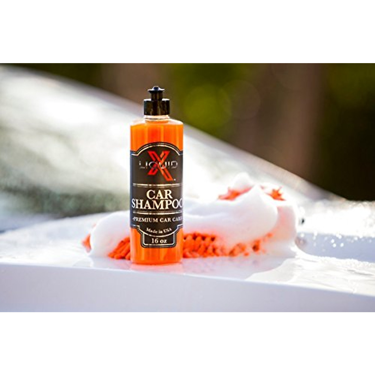 Liquid X Car Shampoo - Ultra Sudsy Car Wash, pH Neutral Formula for Safe Washing - Highly Concentrated Ultra Foam (16 oz)