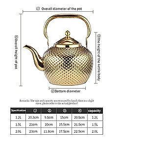 VATTEA Water Kettle Electric Stainless steel teapot hammer pattern kettle with tea strainer household restaurant induction cooker tea maker (Color : Silver)