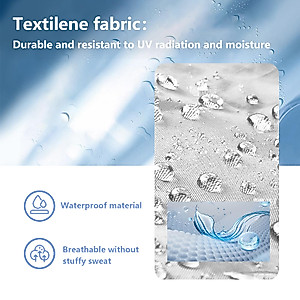 VORTEXTOVE Outdoor Chaise Lounge Chairs Set of 3,Iron Patio Rocking Chair Set, Including Patio Lawn Rockers with Coffee Table and Headrests, Suitable for Yard, Patio, Deck, and Backyard. (Gray)