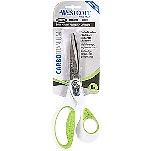 Westcott 7" and 9" Carbo-Titanium Bonded Fabric Scissors, Bent, Combo Pack (16446)