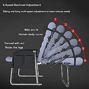 ABaippj Outdoor Zero Gravity Chair Backrest Chair, Folding Patio Lounge Adjustable Recliner, 440lb Capacity