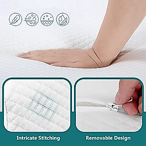 HOMES: Inside + Out Zinne Queen Mattress, 8 Inch Memory Foam Mattress Gel Mattress Twin for Cool Sleep Pressure Relief, Medium Firm King Mattress CertiPUR-US Certified/Bed-in-a-Box/Pressure Relieving