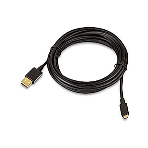 Amazon Basics USB-A to Micro USB Fast Charging Cable, 480Mbps Transfer Speed with Gold-Plated Plugs, USB 2.0, 10 Foot, Black