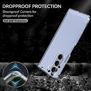Osophter for Samsung Galaxy Z-Fold-5 Case: Clear Transparent Unisex Anti-Yellow Shockproof Protective Cell Phone Cover（HD-Clear）