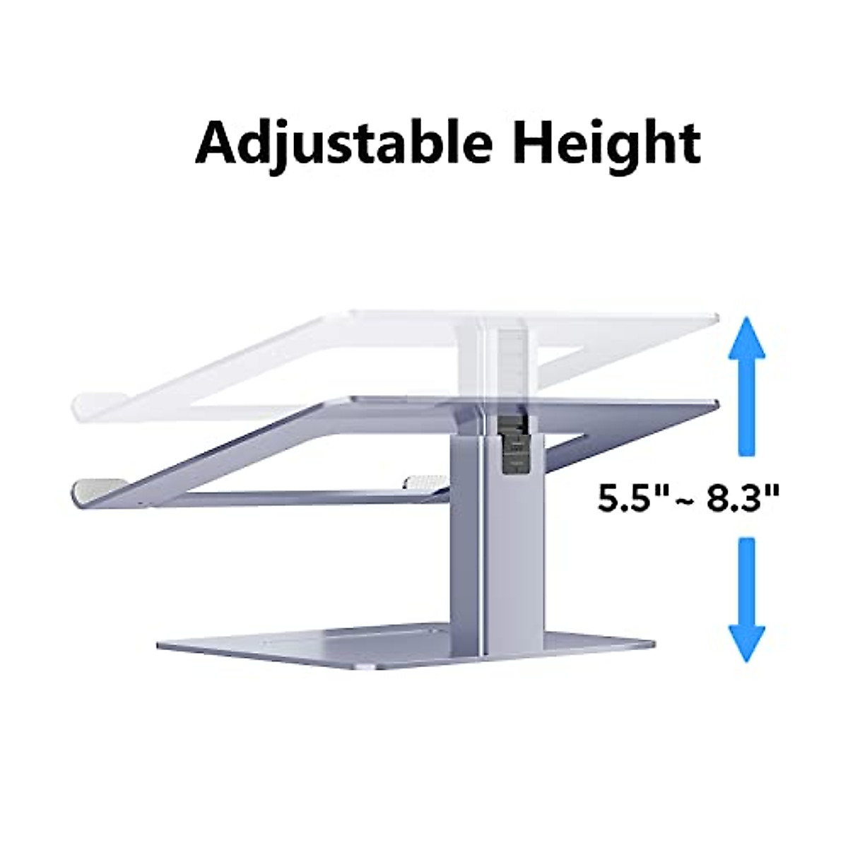 DEEDRR Adjustable Laptop Stand, Compatible with Laptops, Cameras, Projectors, Unique Latch for Quick Adjustment, Suitable for 13.3-15.6 Inch Computers