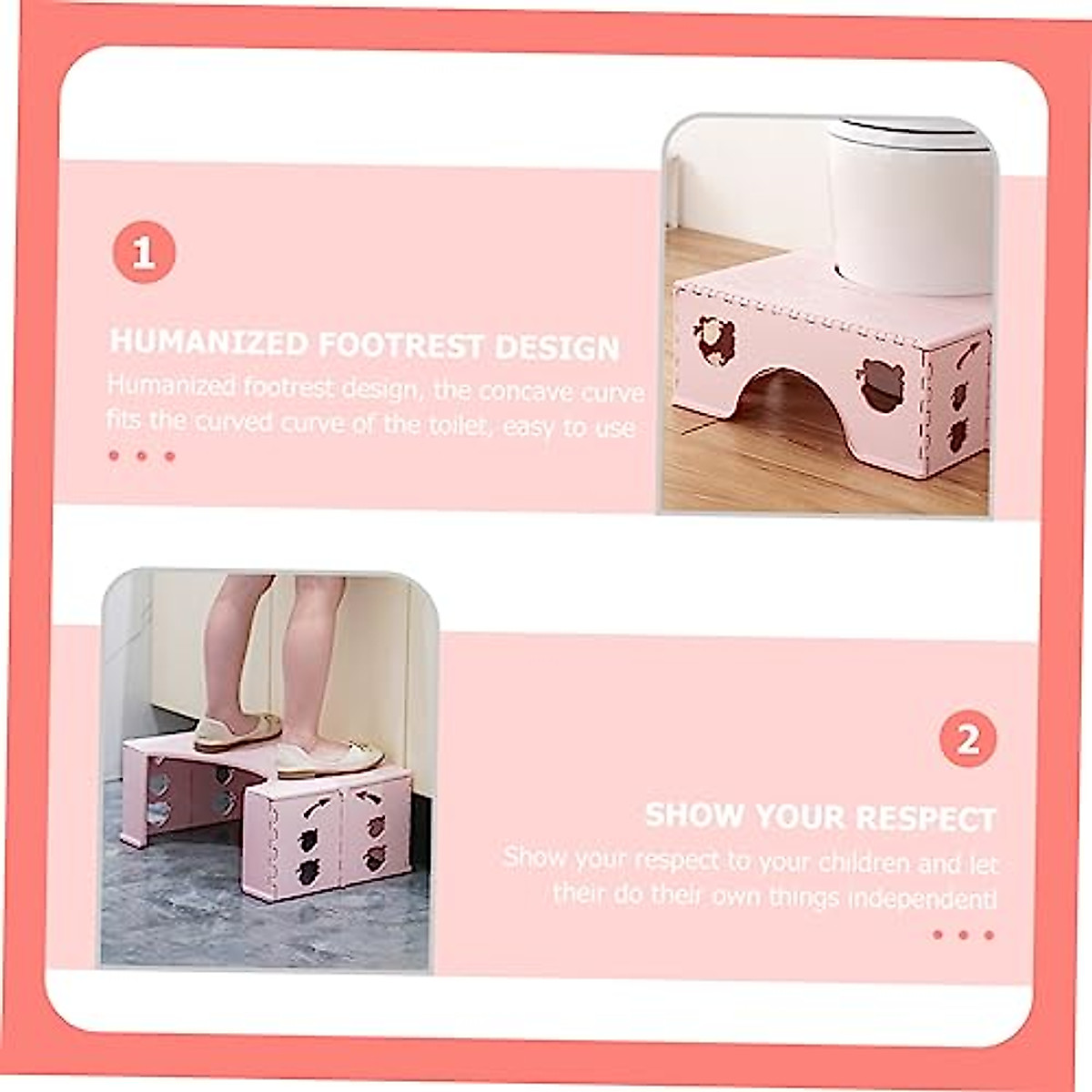 Footstool Black Foot Stool Potty Stepping Stool for Kids Black Footstool Potty Step Stool Adjustable Footstool Poop Stool Compact Toilet Stool Kids Step Stool Pink Aldult