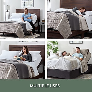 Edenbrook Adjustable Bed Frame - Twin XL Adjustable Bed Frame - Platform Bed Compatible, Upholstered, Quiet Motor, Wireless Remote