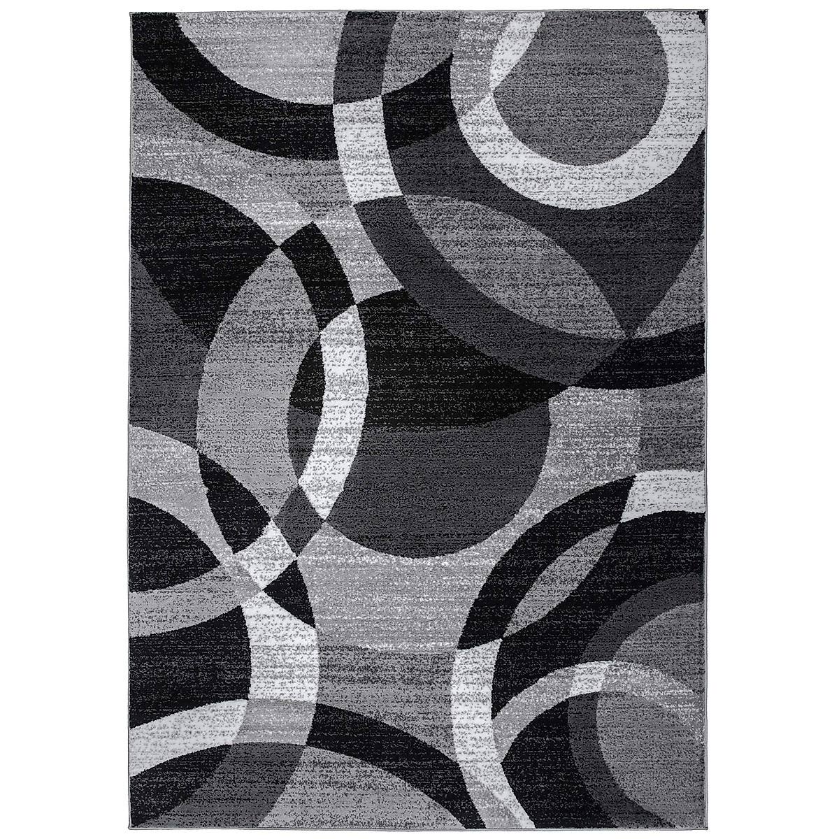 Rugshop Contemporary Abstract Circles Perfect for high Traffic Areas of Your Living Room,Bedroom,Home Office,Kitchen Area Rug 7'10" x 10'2" Gray