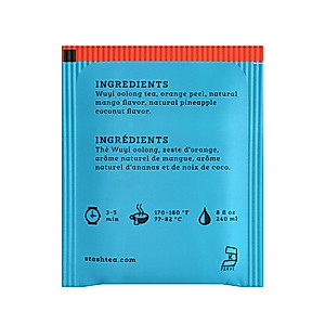 Stash Tea Coconut Mango Oolong Tea, Box of 100 Tea Bags