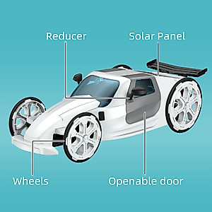 MDGZY STEM DIY Car Toys, Educational Solar Power Car Science Assembly Vehicle Kit for Kids, Building Toy for Preschool Kids Aged 6-10, Gift for Teens, Boys & Girls