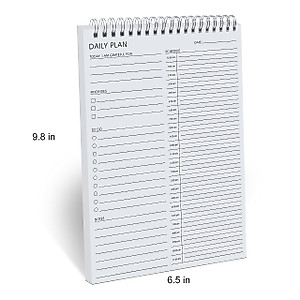 24 Hour Daily Planner - Daily To Do List for Work & Personal Life, Productivity Planner, Everyday Planner, Daily Schedule, 6.5 x 9.8