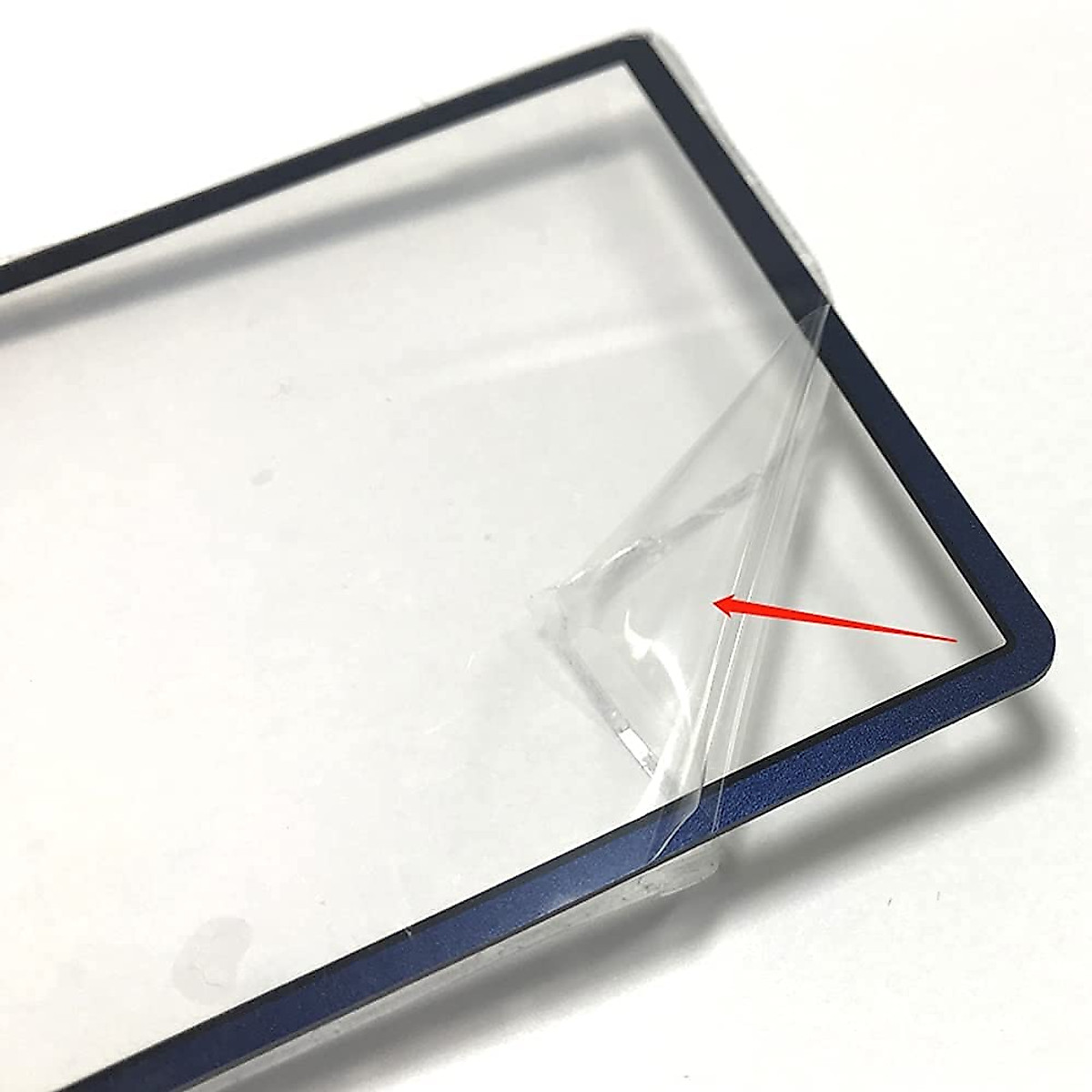 Replacement Glass Top Upper Screen Frame Lens Cover LCD Screen Protector With Adhesive For New 3DS XL LL 2015 Console Red