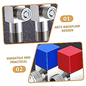 IWOWHERO Toilet Supply Angle Valves Bathroom Accessory Angle Valve for Bidet Toilet Valve Toilet Part Toilet Water Valve Angle Stop Tool Bathroom Supply Angle Valve for Bathroom Metal Red