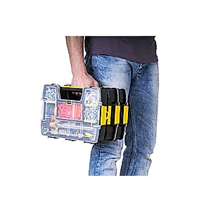 Stanley Sortmaster Lite Organizer 11.5" Lx2.5" Wx8.5" H Black Yellow Clear