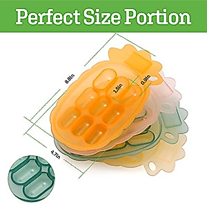 haakaa Silicone Nibble Freezer Tray -Breast Milk Teething Popsicle Mold | Baby Fruit Food Feeder Teether Tray | Ice Cube Maker Serving Plate Stackable Snack Storage Tray - Baby |Toddler- BPA Free