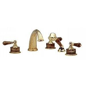 Phylrich K2241P1_11B - Versailles Deck Mounted Tub Set W/Hand Shower, Brown Onyx Handle