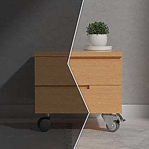 Casters, 2 inch Caster Wheels, Casters Set of 4 Heavy Duty - CLOATFET Locking Casters, Swivel Casters with Brake (Top Plate), Non Marking Grey TPR Rubber Castor Wheels for Cart Furniture Workbench