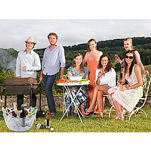 12L Ice Beverage Tub Large Drink Bucket Clear Acrylic Ice Bucket Wine Champagne Bucket for Parties Barbecues Picnics