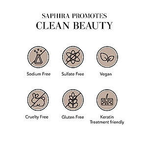 Saphira Divine Curls Shampoo for Curly, Wavy and Multi-Textured Hair, Sulfate-Free, Paraben-Free, Deeply Cleanses, Restores and Hydrates Curls, 34 Ounce, Original Packaging