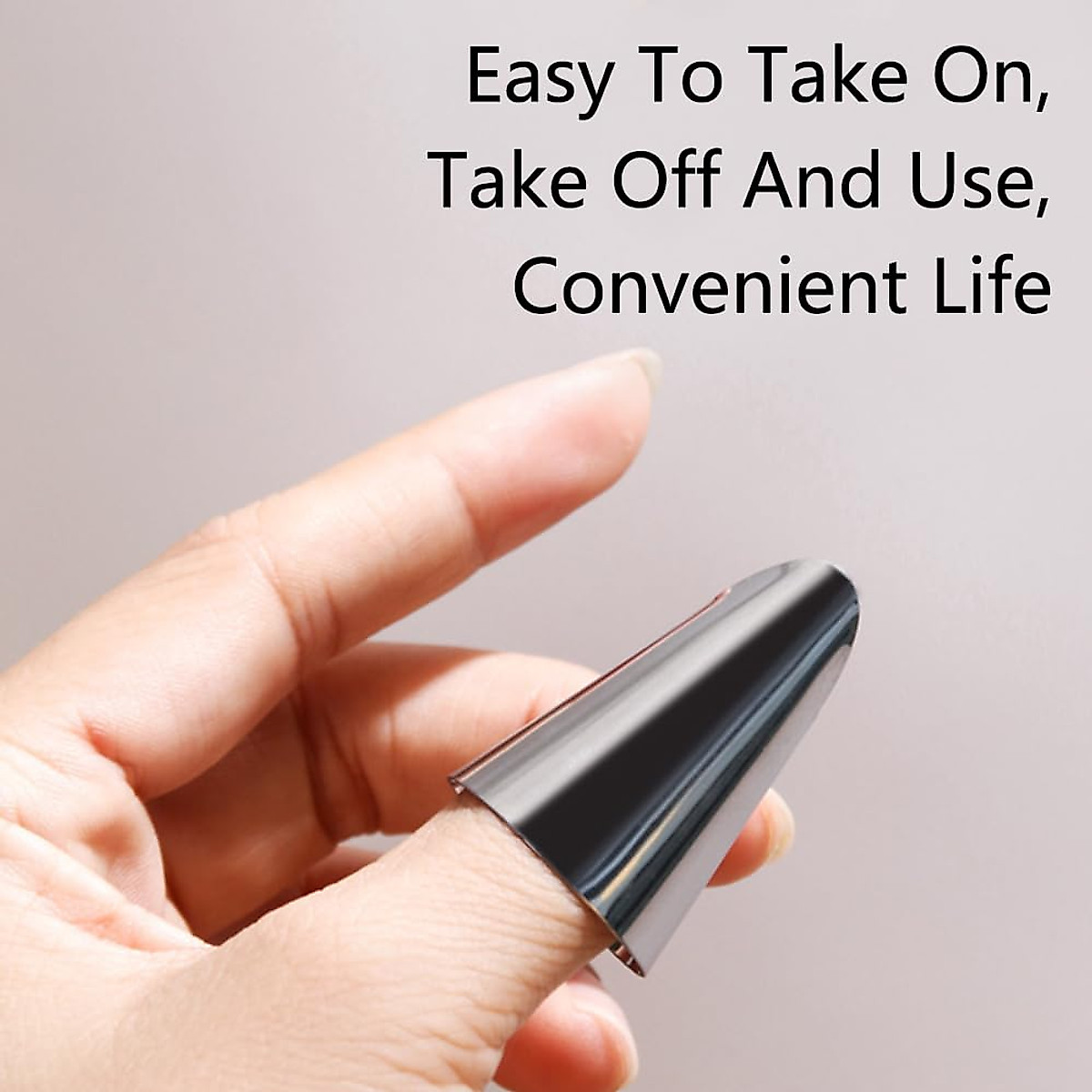 SagaSave Stainless Steel Finger Cutting Guard, Tom Thumb Guard, Finger Protector, Thumb Guard for Kitchen Peelers Knife Cutting Slicing Chopping