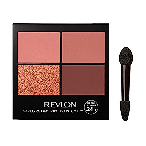 Revlon ColorStay Day to Night Eyeshadow Quad, Longwear Shadow Palette with Transitional Shades and Buttery Soft Feel, Crease & Smudge Proof, 560 Stylish, 0.16 oz