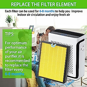 Vital 100S Pet Care Replacement Filter Compatible with LEVOIT Vital 100S Air Purifier, H13 True HEPA and High-Efficiency Activated Carbon Filter, Vital 100S-RF-PA (LRF-V102-YUS), 1 Pack, Yellow