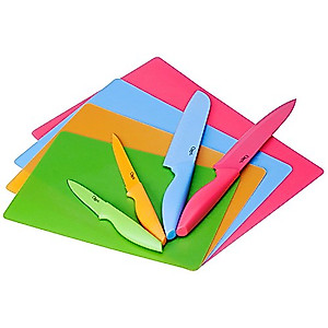 Ozeri Elite Chef 17-Piece Stainless Steel Knife & Cutting Mat Set, in Color