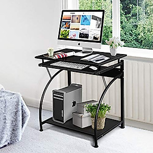 Tangkula computer desk, check the box to confirm match more than one existing, select the correct product. Some, 29" H Without Wheel, Black
