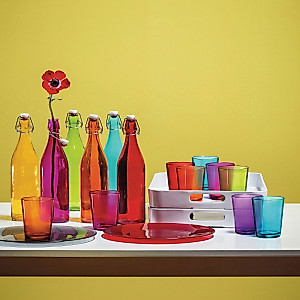 Bormioli Rocco Giara Sky Blue Glass Bottle With Stopper 33 3/4oz