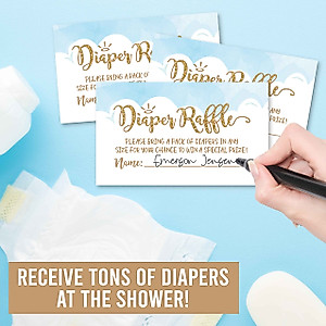 25 Baby Shower Diaper Raffle Tickets For Baby Shower Boy - Heaven Sent Baby Shower Games For Boys, Diaper Raffle Cards, Baby Raffle Tickets, Baby Shower Invitation Inserts, Baby Shower Ideas