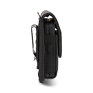 BELTRON Leather Pouch for Galaxy Z Flip (F700/F707), Galaxy Z Flip 3 (F711), Galaxy Z Flip 4 (F721), Motorola RAZR 4G, Motorola RAZR 5G with Heavy Duty Belt Loop, Metal Belt Clip & Dual Magnet Closure