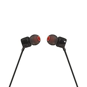 JBL TUNE 110 - In-Ear Headphone with One-Button Remote - Black
