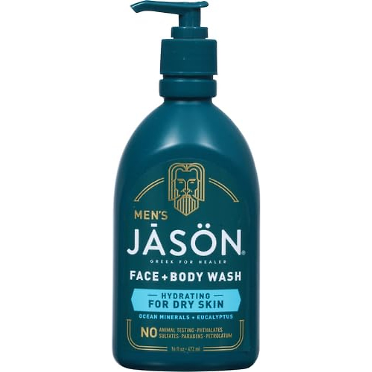 Jason Men's Hydrating 2-in-1 Face & Body Wash, 16 oz