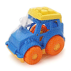 LotFancy 9'' Dump Truck Toy for Kids, Small Plastic Sand Truck, Construction Play Vehicle Toy for Baby Toddlers Outdoor, BPA and Phthalates Free