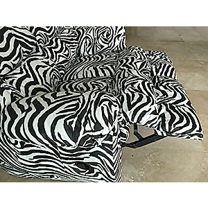 FABRICS FOREVER – Contemporary Faux Leather Collection - Zebra Black White Vinyl Fabric Material Faux Leather Sheets for DIY, Crafts…