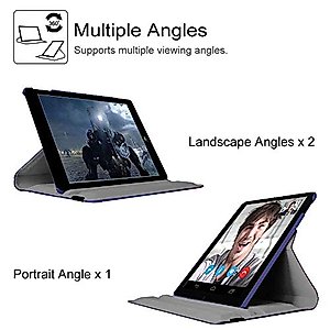 Newraturner Rotating Case for iPad 9th Generation (2021) / 8th Generation (2020) / 7th Gen (2019) 10.2 Inch --360 Degree Rotating Stand Protective Cover, Auto Sleep/Wake Function