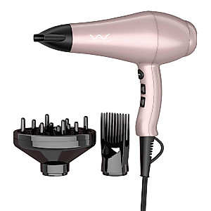 1875W Powerful Negative Ions Hair Dryer Ceramic Professional Far Infrared Blow Dryer 2 Speeds 3 Heating Settings With Diffuser Concentrator & Comb
