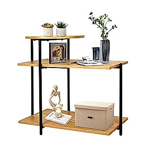 Babion Console Table with 1 Round table, Narrow Console Table Living Room, Entryway Table with 3-Tier Storage Shelves, Sofa Table/Living Room Tables for Couch, Hallway, Kitchen, Foyer