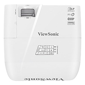 ViewSonic 3200 Lumens Full HD 1080p Shorter Throw Home Theater Projector with 3D DLP and HDMI, Stream Netflix with Dongle (PJD7828HDL)